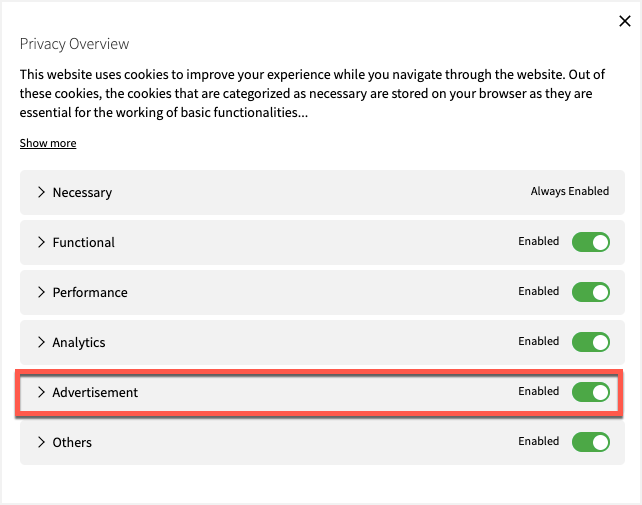Order Cookie Categories in WooCommerce Settings Order Cookie Categories in WooCommerce Settings