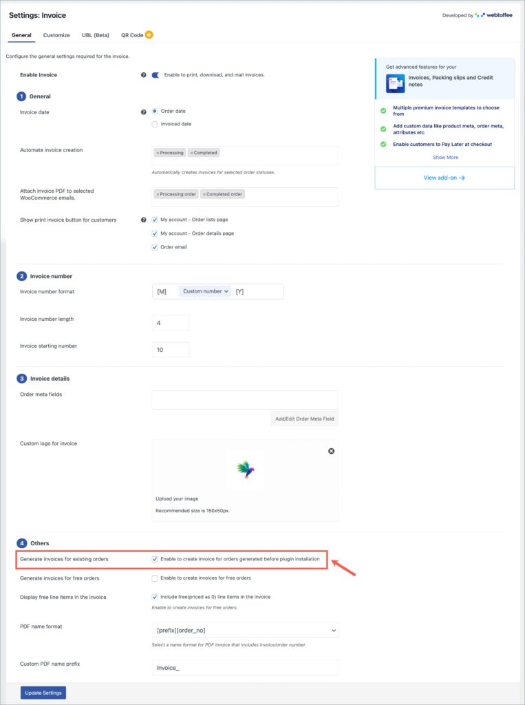 Auto Generate Invoices for Past WooCommerce Orders - WebToffee